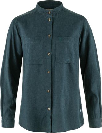 Fj&auml;llr&auml;ven Damen &Ouml;vik Hemp LS Shirt, Mountain Blue, S