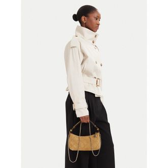 Tory Burch Handtasche Tory Burch Fleming Suede Pochette 185797 Beige