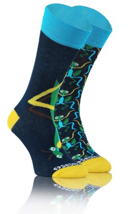 Sesto Senso Lustige Baumwolle Socken Damen Herren Bunte Ungleiche Funny Socks Gottesanbeterin 43-46 Modliszka