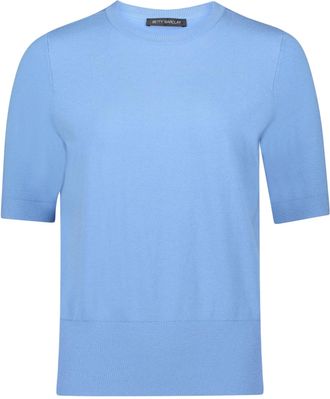 Betty Barclay Damen Basic-Pullover Kurzarm 44, Azurine
