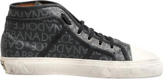 Dolce & Gabbana Homme, Chaussures, Gris, Taille: 44 EU Baskets Mi-Montantes