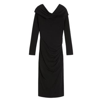 Max Mara Schwarzes Jerseykleid mit Asymmetrischem Detail - - Dresses - Damen - Schwarzk - M
