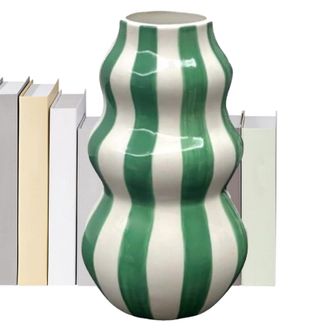 Generico Keramik-Blumenbasis - Tischdekoration f&uuml;r Vasen, gestreift, dekoratives Design, das die elegante Form der Keramikstruktur und die dreidimensionalen Li