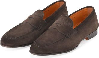Santoni Homme, Chaussures, Brun, Taille: 41 EU Mocassin en velours