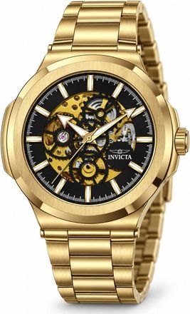 Invicta Objet D Art 70005 Herrenuhr - Automatikwerk - Stahl mit schwarzem Zifferblatt - 43 mm