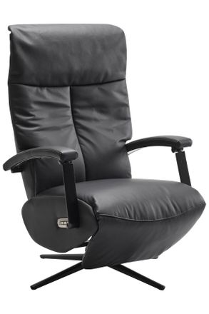 Livetastic Relaxsessel, Schwarz, Textil, Leder, Echtleder, Rindleder, 67.5x118x78 cm, Relaxfunktion, USB-Anschluss, Wohnzimmer, Sessel, Relaxsessel