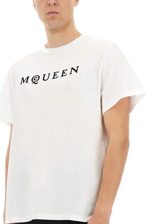 Alexander McQueen Jersey Cotton T-Shirt - White