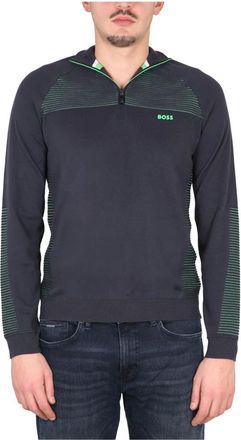 HUGO BOSS Homme, Pulls, Bleu, Taille: L Zandi Turtleneck