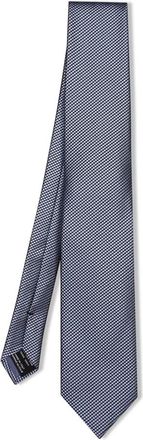 Tom Ford Homme, Accessoires, Bleu, Taille: ONE Size Micro Geometric Silk Tie