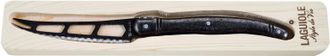 Laguiole Käsemesser Premium Line, Schwarz, Stonewash, für Weichkäse