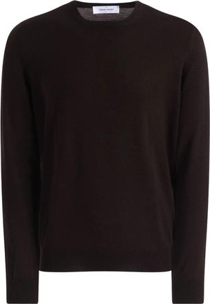 Gran Sasso Paricollo Rundhals-Strickpullover - - Knitwear - Herren - Schwarzk - XL