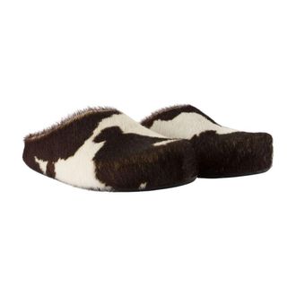 Marni Mens Fussbett Slipper Brown Calfskin