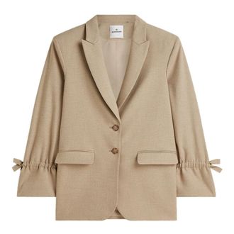 Summum Blazer Twill Melange - - Jackets - Damen - Beige - M