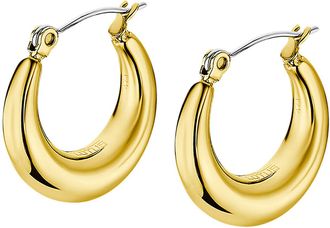 Lotus Boucles doreilles créoles Style acier doré