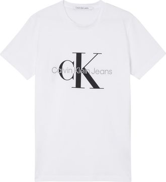 Calvin Klein Jeans Calvin Klein Herren T-Shirt Kurzarm Core Monologo Slim Fit, Weiß (Bright White), XL