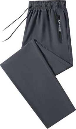 Generic Pantalon de surv&ecirc;tement pour homme avec cordon de serrage &agrave; taille &eacute;lastique et poches zipp&eacute;es Pantalon de surv&ecirc;tement droit d&eacute;contract&eacute; Sport Gym Jog