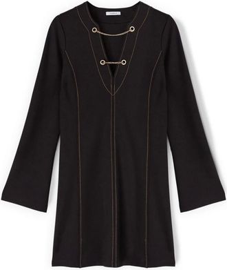 Motivi Femme, Robes, Noir, Taille: 40 FR Robe ajust&eacute;e en maille Milano avec cha&icirc;nes