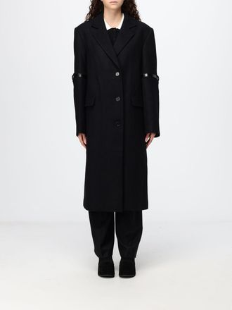 Coperni Manteau long droit en laine m&eacute;lang&eacute;e avec manches amovibles