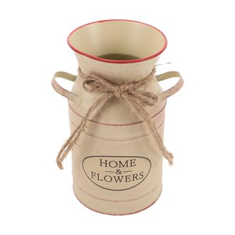 Hemobllo Rustikaler Blumeneimer aus Metall Gro&szlig;er Eiseneimer im Franz&ouml;sischen Stil Widerstandsf&auml;higer &Uuml;bertopf f&uuml;r Garten und Innenr&auml;ume Geeignet f&uuml;r Trocken u