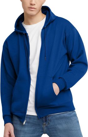 Hanes Herren Kapuzenpullover EcoSmart Fleece Reißverschluss Front Kapuzenpullover Baumwollmischung Fleece Kapuzenpullover Mittelschwerer Reißverschluss, Dee