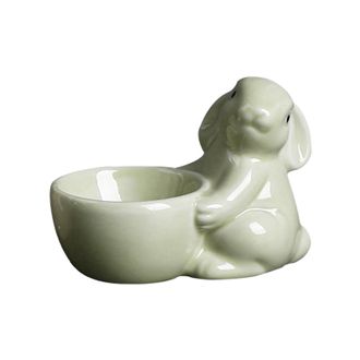 Generic Eierbecher aus Keramik, kreativer Haseneierhalter aus Keramik, kreativer niedlicher und einfacher Haseneihalter für Küchengeräte, Heimdekoration, Küch