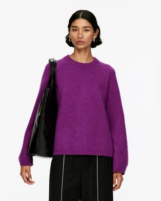 Arket Pullover Aus Alpakawolle Und Wolle -Lila