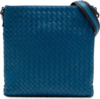 Bottega Veneta 2012-2025 Intrecciato VN Umhängetasche aus Nappaleder - Blau