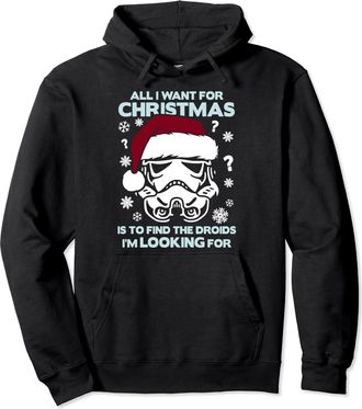 Star Wars Trooper Find The Droids For Christmas Text Pullover Hoodie