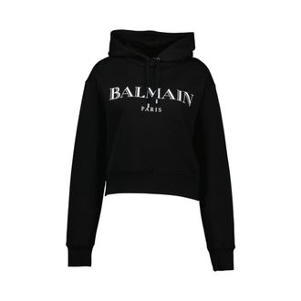 Balmain Vintage Baumwoll Hoodie - Schwarz - - Sweatshirts & Hoodies - Damen - Schwarzk - M