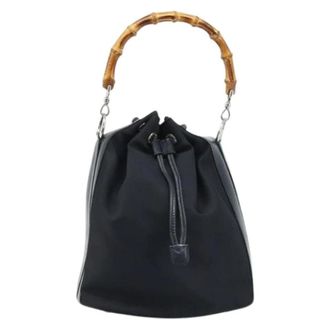 Gucci Pre-owned Vintage Bamboo Bucket Bag - - Pre-owned - Damen - Schwarzk - ONE SIZE