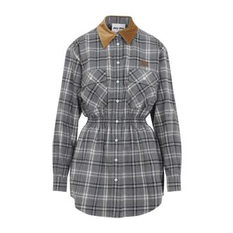 Miu Miu Damen, Kleider, Grau, XSGr&ouml;&szlig;e