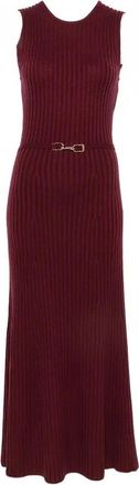 Gabriela Hearst Robe Au Genou - Rouge Brun