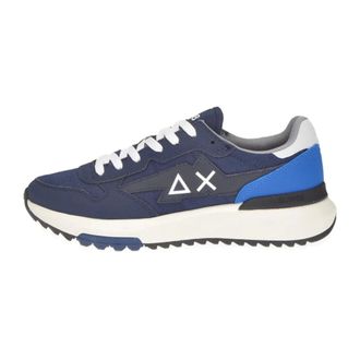 Sun 68 Homme, Chaussures, Bleu, Taille: 44 EU Baskets Solides en Daim avec Semelle Intérieure Rembourrée