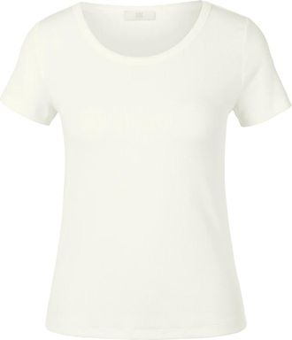 Riani Rib Jersey Sporty Shirt - - Tops - Damen - Wei&szlig; - XL