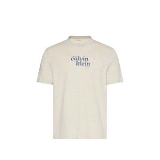 Calvin Klein T-shirt droit col rond imprim&eacute; en coton