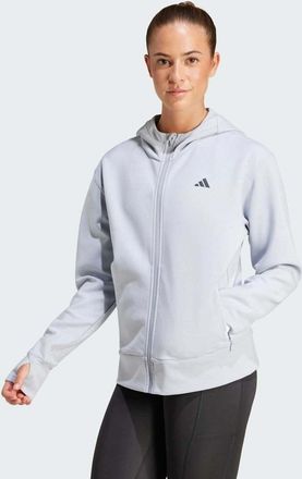 adidas adidas Performance - Designed 4 Training - Sweat zipp&eacute; &agrave; capuche - Halo argent&eacute;