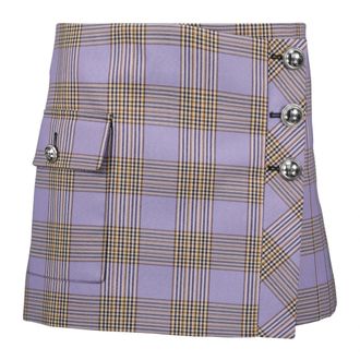 Paco Rabanne Plaid Minirock - - Skirts - Damen - Lila - XS
