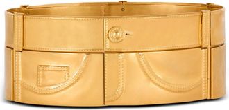 Balmain Femme, Accessoires, Jaune, Taille: ONE Size Ceinture avec trompe-loeil Denim en laiton