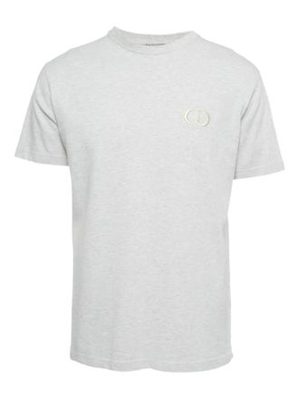 Dior t-shirt &agrave; logo brod&eacute; - Gris