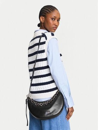 Tommy Hilfiger Handtasche Moon Leather Crossover AW0AW17467 Schwarz