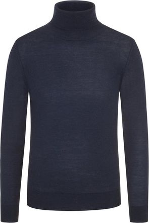 Tom Rusborg Glatter Rollkragenpullover aus maschinenwaschbarer Merinowolle in