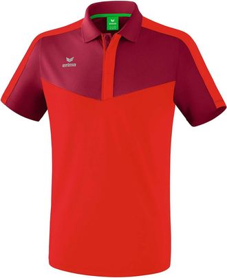 Erima Herren Squad Sport Poloshirt (1112017), Bordeaux/rot, L