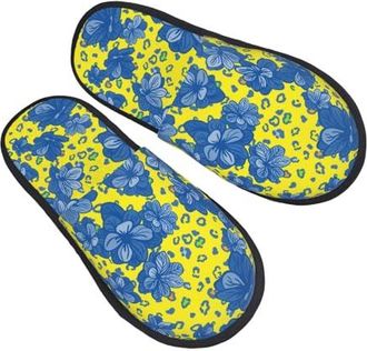 Generic Hortensia Bleu Unisexe Chaussures De Maison Doux Chaussons Chaud Slippers Pour Int&eacute;rieur Hiver Maison M