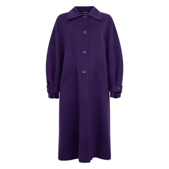 Alberta Ferretti Long manteau &agrave; manches larges - Femme - Manteaux - Violet - Taille: 38 FR