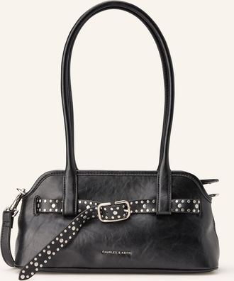 Charles & Keith Charles & Keith Schultertasche Victoria Mit Nieten schwarz