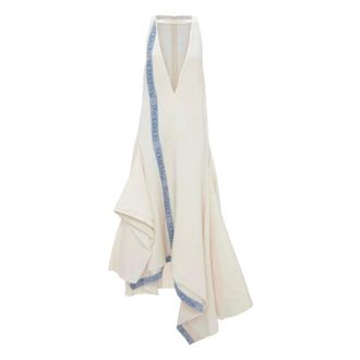 J.W.Anderson Ausgestelltes Kleid mit V-Ausschnitt und Paneelen - - Dresses - Damen - Beige - S