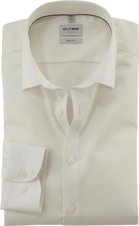 Olymp Herren Oberhemd Langarm Level Five,Satin,366 Level 5 Body fit (15.05.2015 - F16),21 New York Kent-2,Hellbeige 20,43