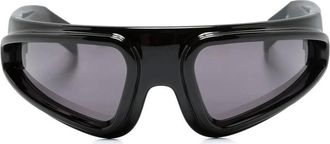 Rick Owens Homme, Accessoires, Noir, Taille: ONE Size Ryder Lunettes de soleil