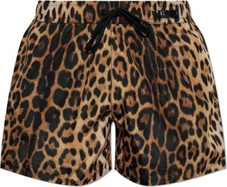 Moschino Homme, Maillots de bain, Brun, Taille: XS Short de bain &agrave; motifs