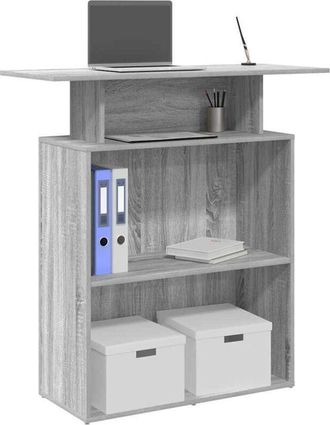 vidaXL Vidaxl - Bureau de r&eacute;ception sonoma gris 100x40x104 cm bois ing&eacute;nierie